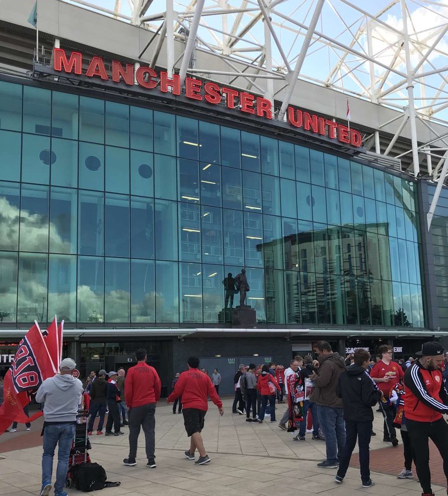 The front of Old Trafford