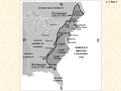 1.) Proclamation of 1763