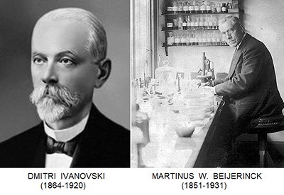 1892. Dimitri Ivanovski. Martinus Beijerinck ("El Mendel de la virología").