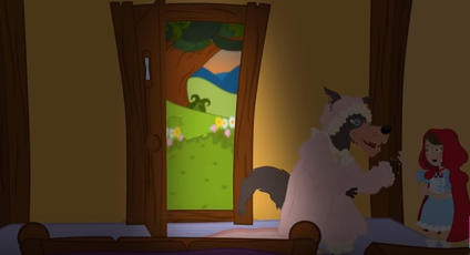 Little Red Riding Hood screams