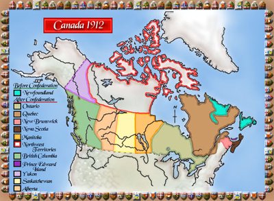 This map shows Newfoundland before the Confederation. It joined Canada ...