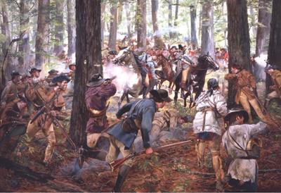 Americans attacking the British