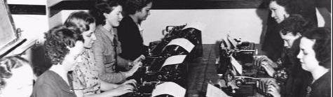 Women Learn to Type as a part of a NYA Program