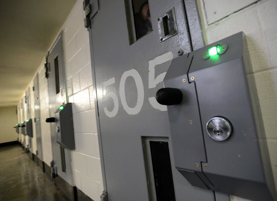 Here are the door locks at the 7 North zone of the Fulton County Jail ...