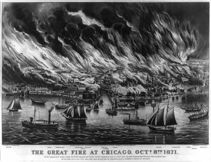 October 8, 1871. The Great Chicago fire takes 250 lives and destroys ...