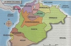 Mapa de la Gran Colombia