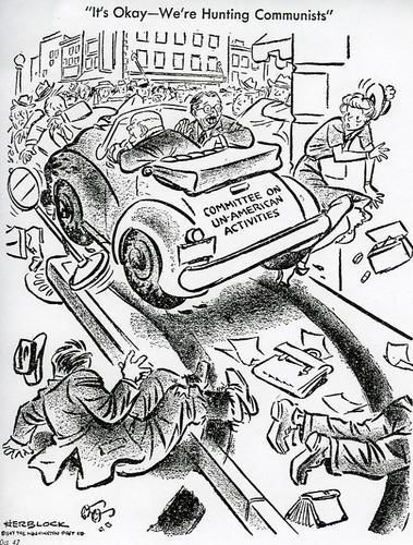 "It's okay – We're hunting Communists," October 31, 1947. Ink, graphite ...