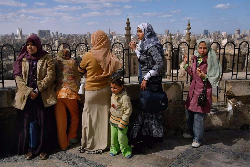 This is a photograph I found of Muslim Egyptians standing on top of the ...