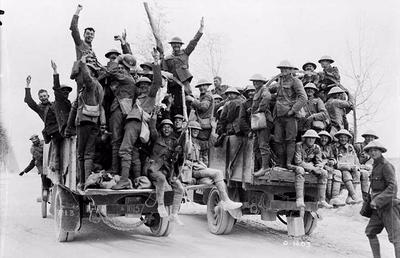 This picture Represents Canadian soldiers celebrating after the ...