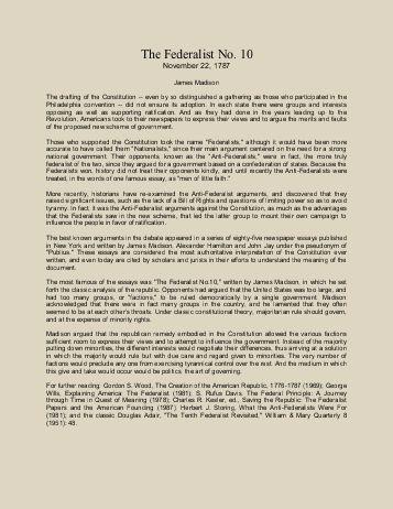 Federalists 10