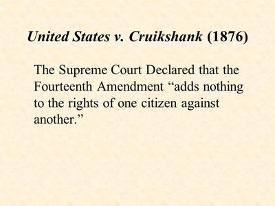 United States v. Cruikshank