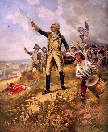 This is a picture of Lafayette leading the war