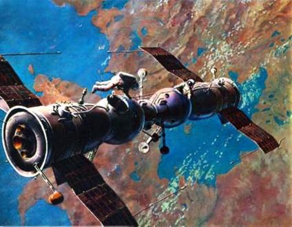 Jan. 16, 1969- Soyuz 4 & 5 preform the first soviet spacecraft docking