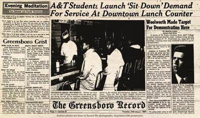 This is a news article that was reported of the first sit-ins