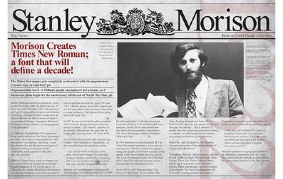 1932 . Stanley Morrison diseña la fuente Times New Roman hecha oficial ...
