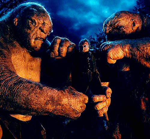 Bilbo is caught by the trolls