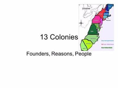 The 13 Colonies (1607-1732)