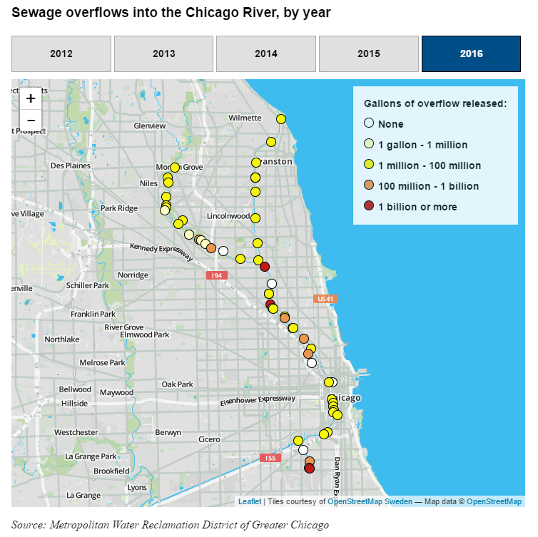 Sewage Overflows into the Chicago River
