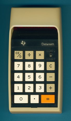 Photo of Texas instruments first hand held calculator ...