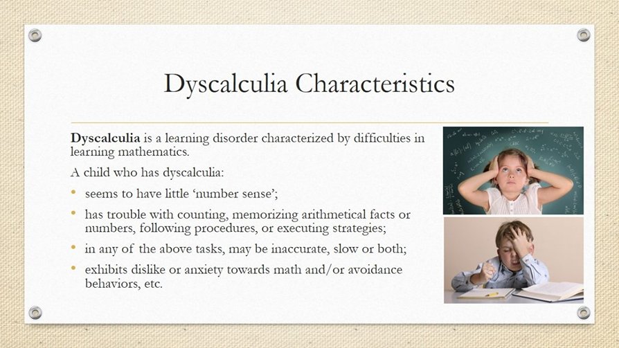 Identifying Dyscalculia in the Classroom - 371 words | Presentation ...