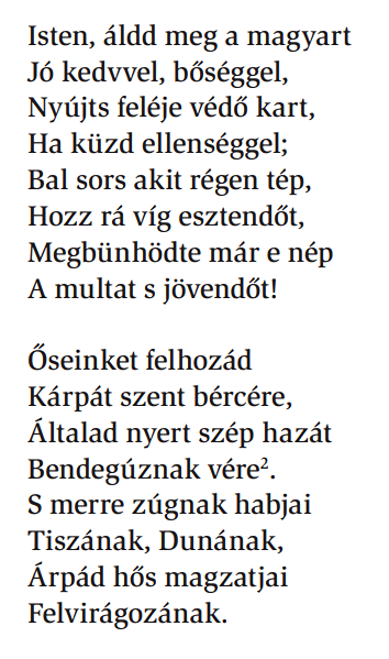 Másold le az Olvasókönyvből a Himnusz első két versszakát a füzetedbe ...