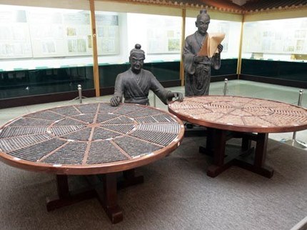 1040 AD Bi Sheng invents first movable type printing press.