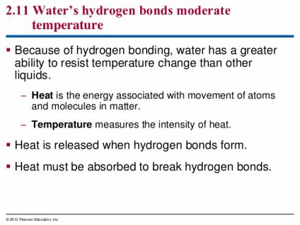 Ability to moderate temperature