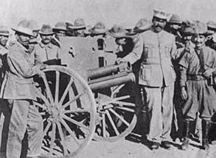 Men getting ready for war