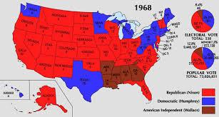 Nixon, 1968 Election Map results.