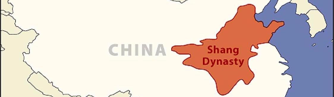 Map of China's territorial boundaries during the Shang dynasty