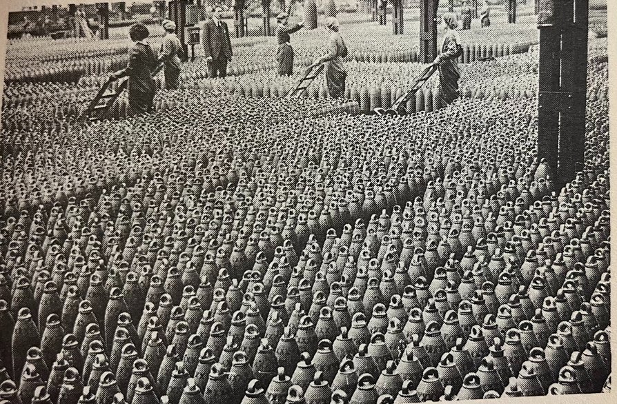 "A shell store in Britain showing a minute proportion of the four ...
