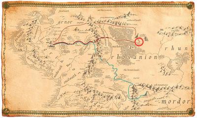 This is the location of Esgaroth, Lake Town.