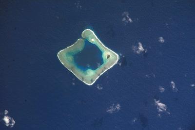 Bird's eye view image of the Rose Atoll