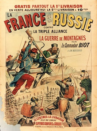 A French poster dating around 1890 promoting France and Russia against ...