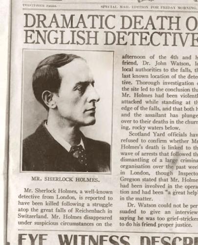 thursday may 7 1891 a reuter s despatch on sherlock holmes death ...