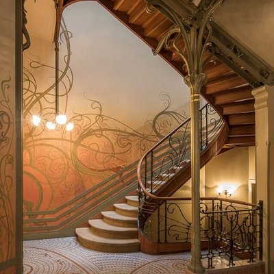 Fig. 52. Brussels, Visit. Desconocido. Interior Art Nouveau en Maison ...
