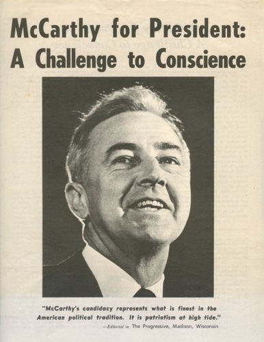 On March 12, 1968 the senator of Michigan, Eugene McCarthy ran aganist ...