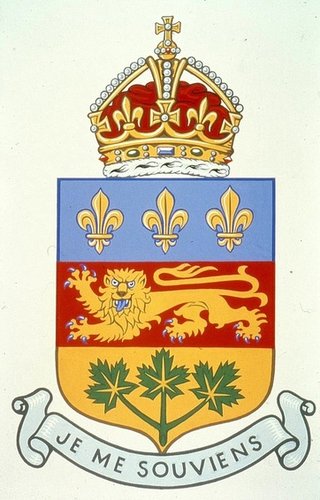 “Je me souviens” motto on Quebec Coat of Arms (1939)