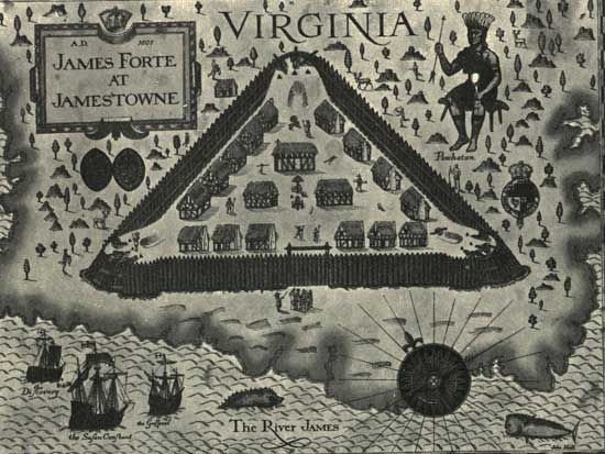 On May 13, 1607, 104 English men arrived at Jamestown, Virginia and ...