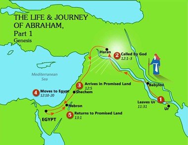 The Journey of Abram Map