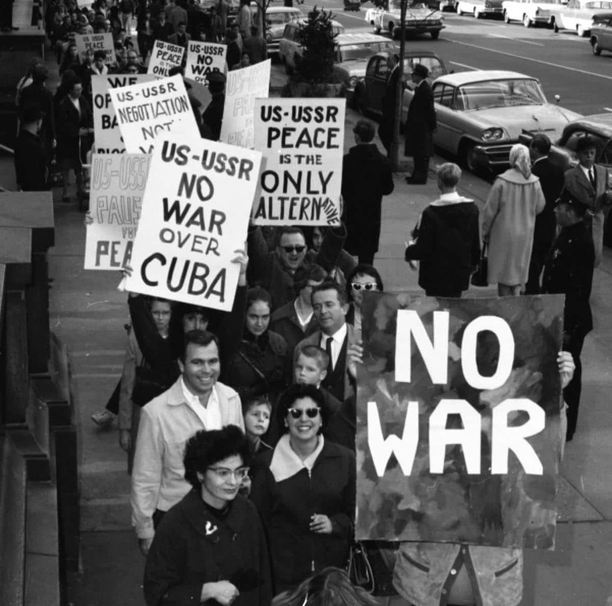 The Cuba people stand out against the involed of USSR and US.