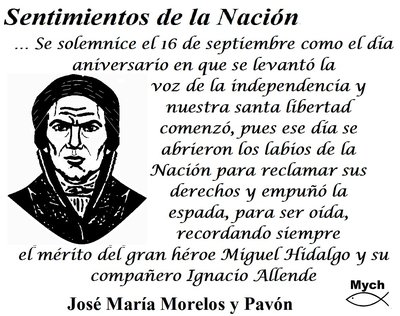 Comenta en la parte inferior sobre lo que entiendes de los "Sentimientos de la Nación" escrita ...