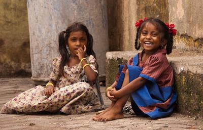 these little girls are from one of India's lowest casts. They spend ...