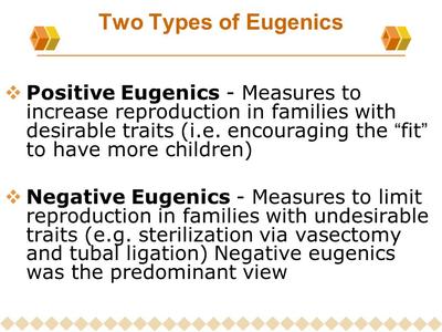 Positive and Negative Eugenics