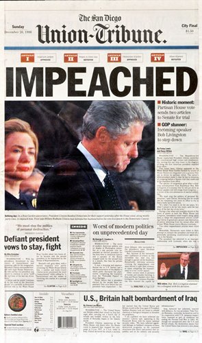 1998- Bill Clinton Impeached