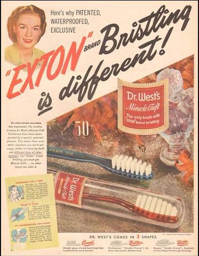20th Century- 1938. The nylon toothbrush, the first made with synthetic ...