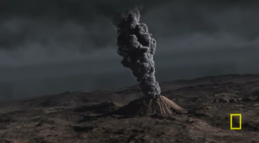 Volcano pumps carbon dioxide into the atmosphere