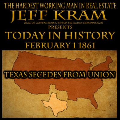 Texas secedes from Union