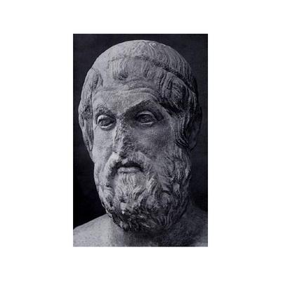 Statue of Choragos from the play Antigone