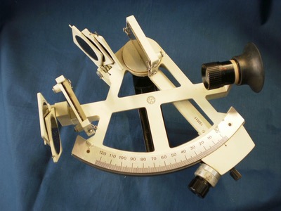 A sextant is an instrument with a graduated arc of 60° and a sighting ...